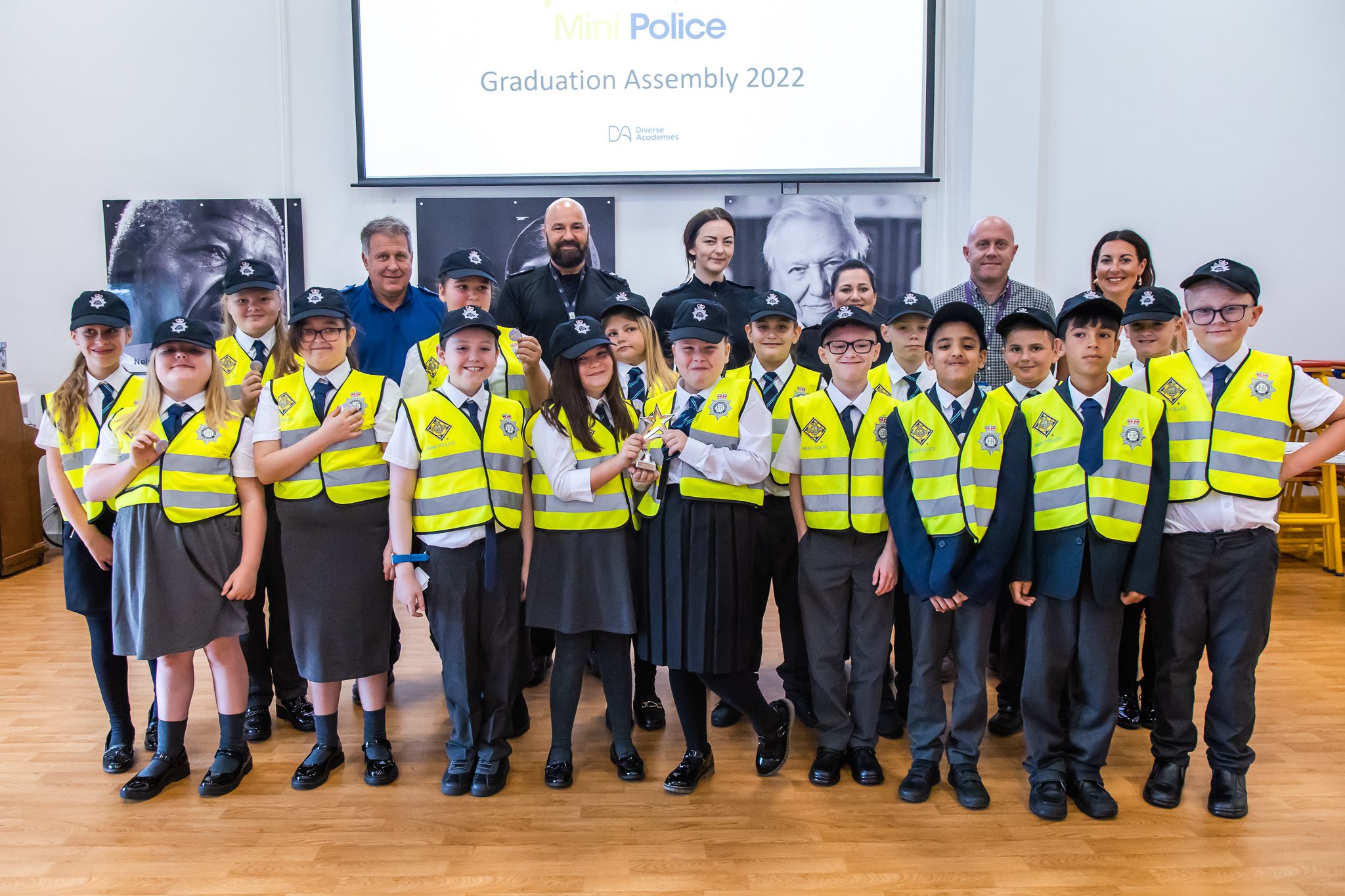 Mini Police cadets celebrate their graduation. - Wainwright Primary Academy